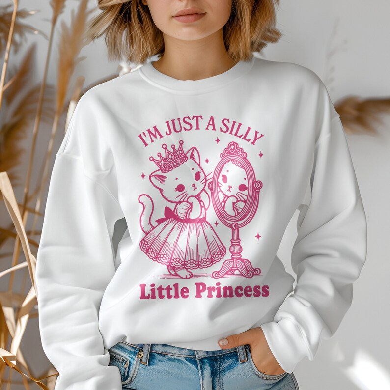I'm Just A Silly Little Princess, SVG PNG File, Trendy Vintage, Cat ...