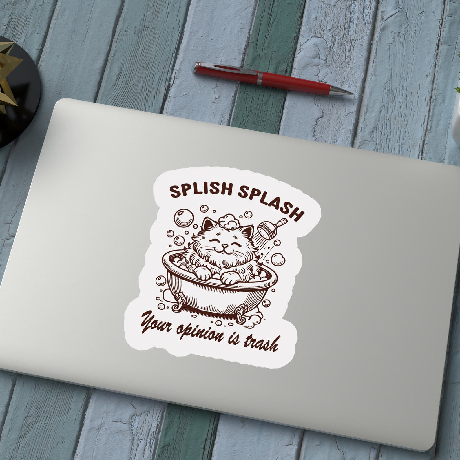 Splish Splash Your Opinion is Trash SVG PNG Files, Funny Quote Design ...