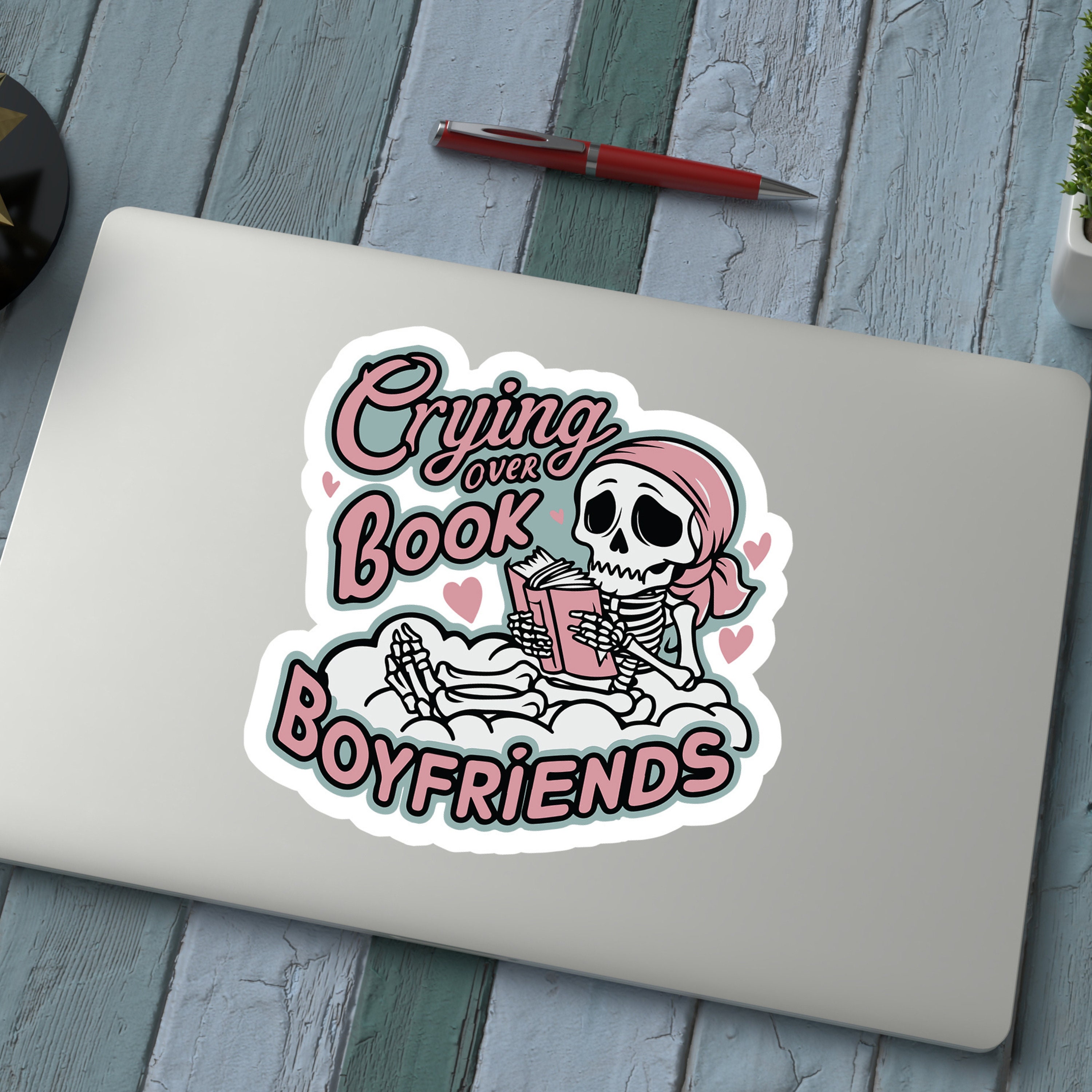 Crying Over Book Boyfriends Svg Png Plotter File for Cricut, Book Lover ...