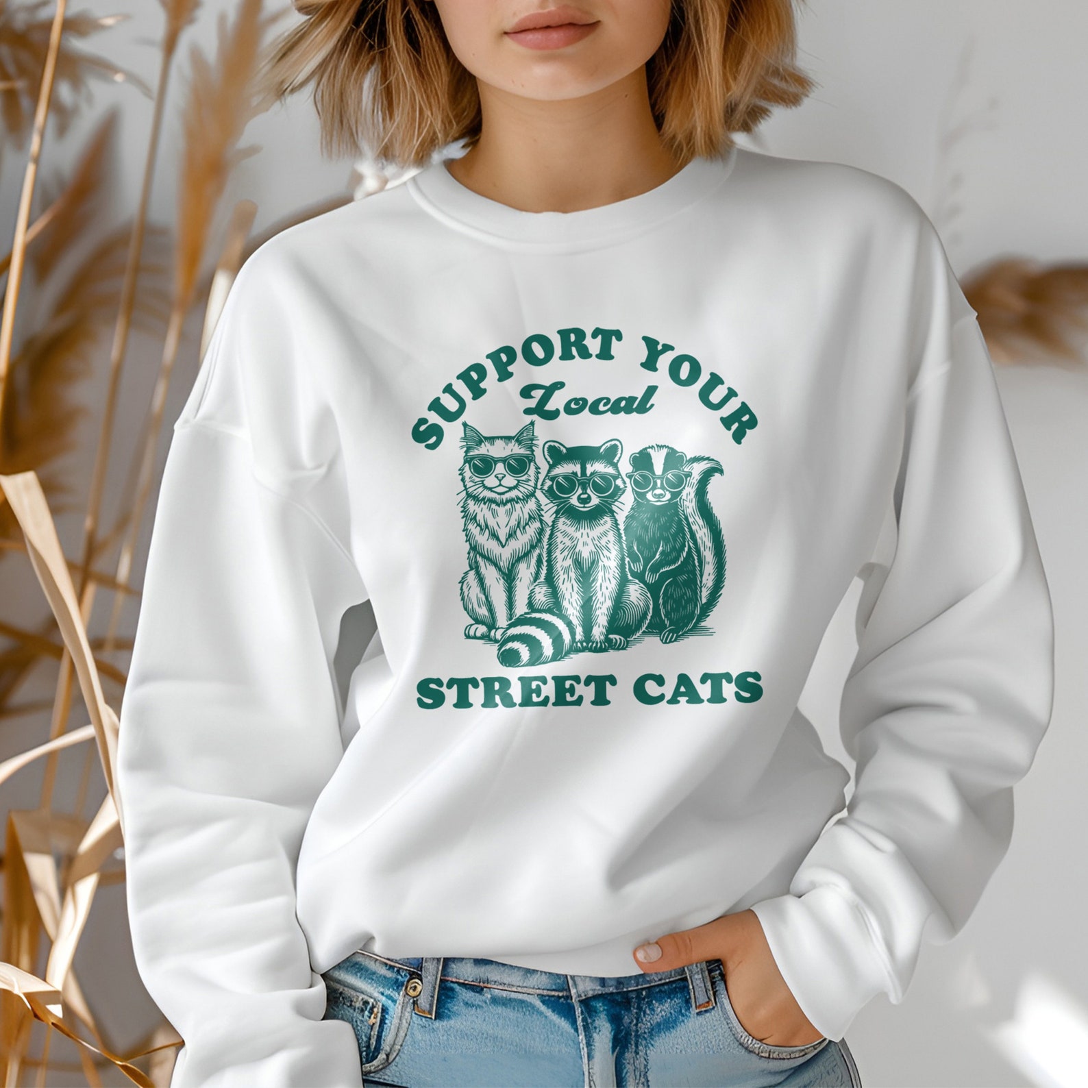 Support Your Local Street Cats SVG PNG Files, Trendy Vintage Retro ...