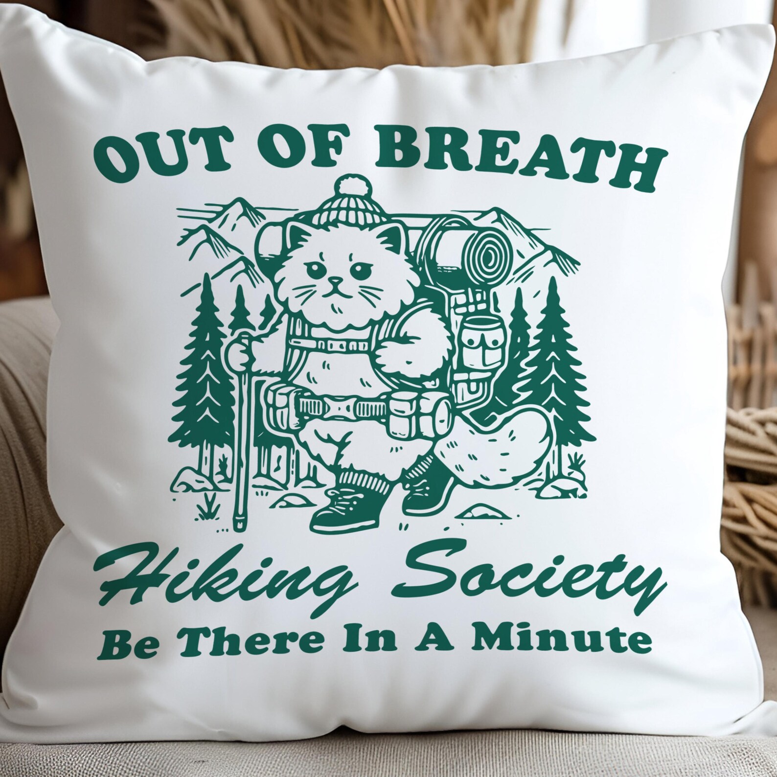 Funny Hiking Cat SVG PNG: Out of Breath Society (digital Download) - Etsy
