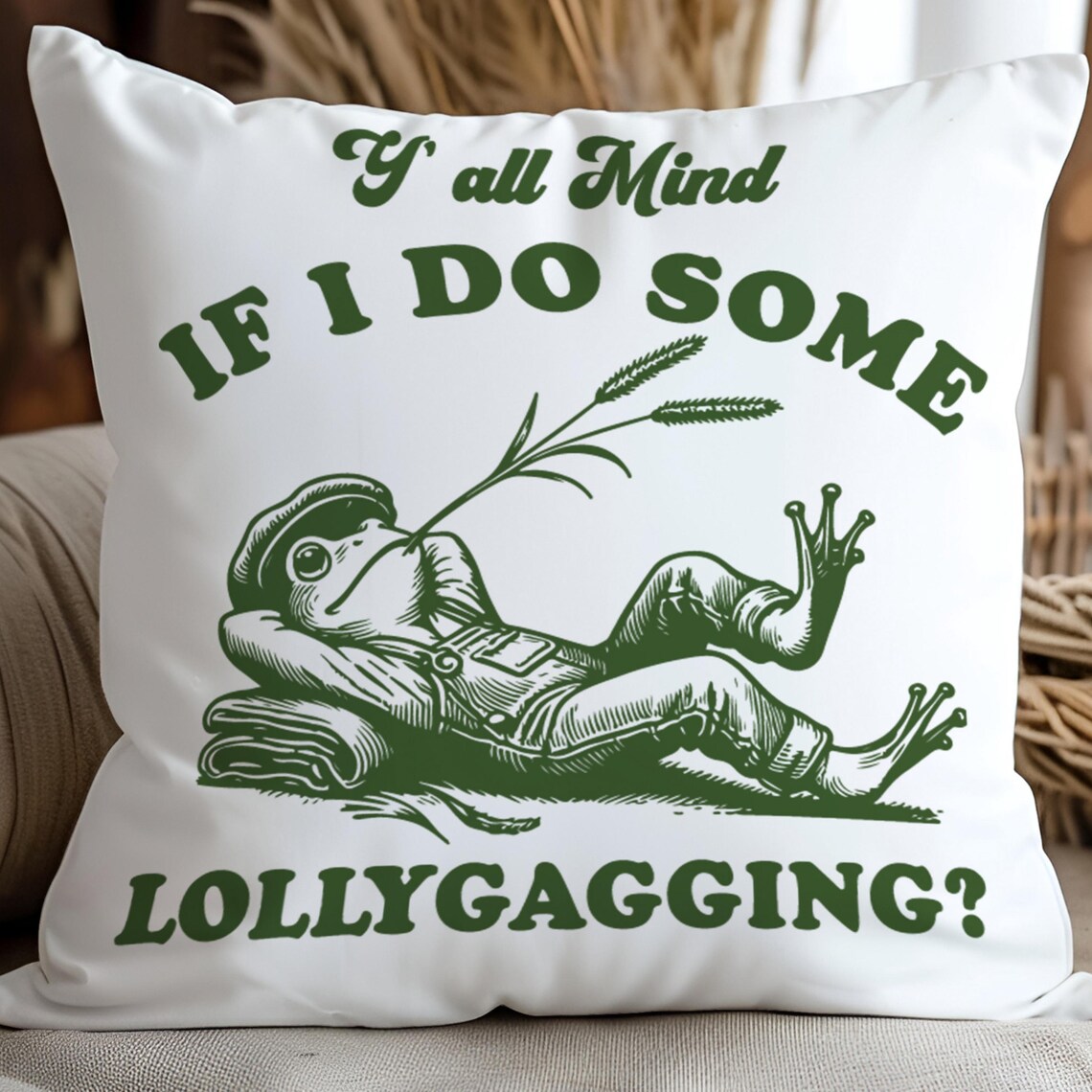 Funny Frog Lollygagging Design: Retro Graphic (SVG PNG DXF) - Etsy