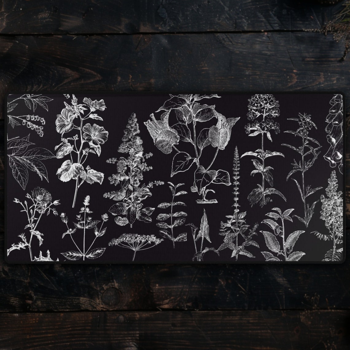 Botany Occult Mousepad Gothic Dark Academia Desk Mat Mouse Keyboard Pad ...