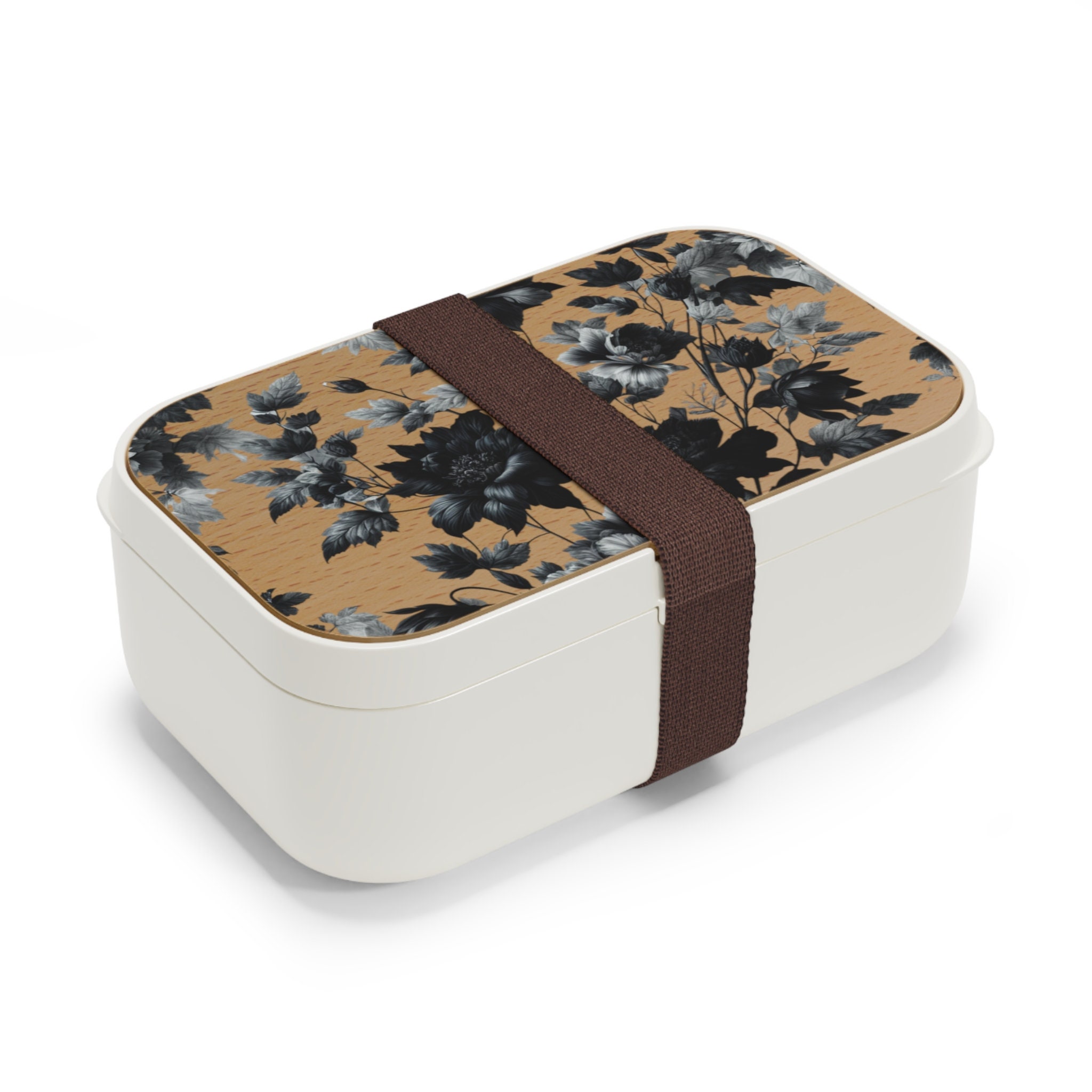 Black Floral Bento Box Dark Academia Plant Forest Lunch Accessory ...