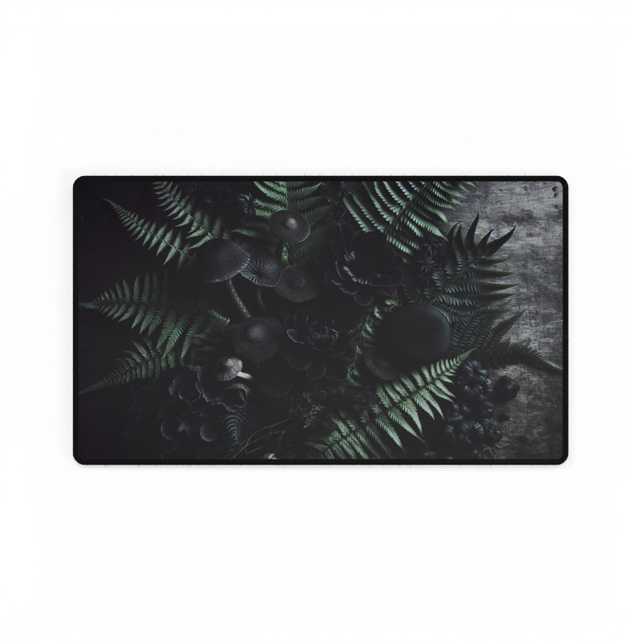 Gothic Floral Fern Dark Academia Desk Mat Mouse Keyboard Pad Mushroom ...