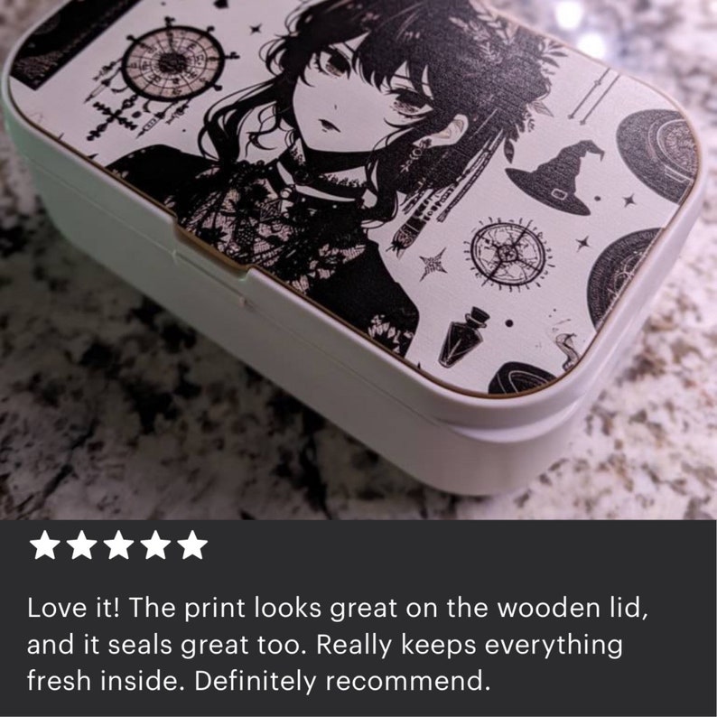 Black Floral Bento Box Dark Academia Plant Forest Lunch Accessory ...