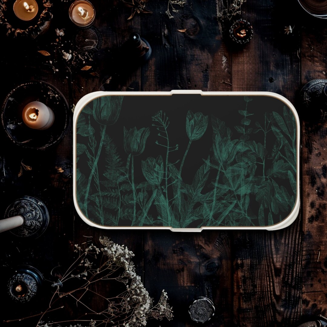 Bento Dark Academia Ghost Tulip Lunch Box Gothic Green Witch ...