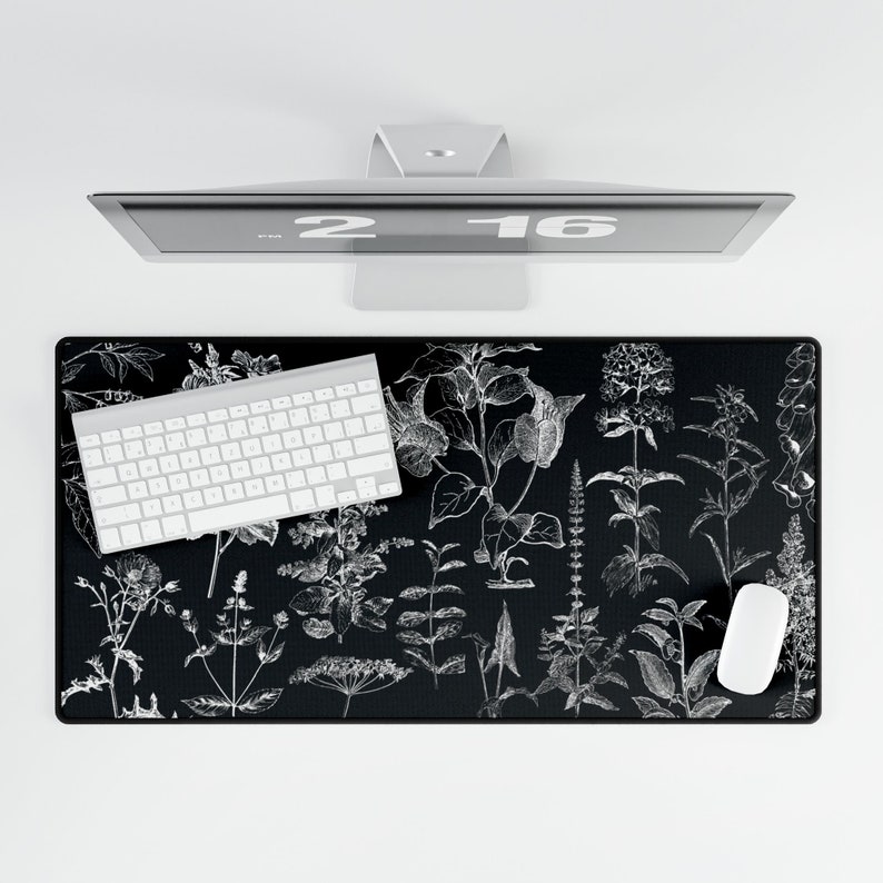 Botany Occult Mousepad Gothic Dark Academia Desk Mat Mouse Keyboard Pad ...