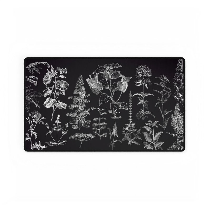 Botany Occult Mousepad Gothic Dark Academia Desk Mat Mouse Keyboard Pad ...