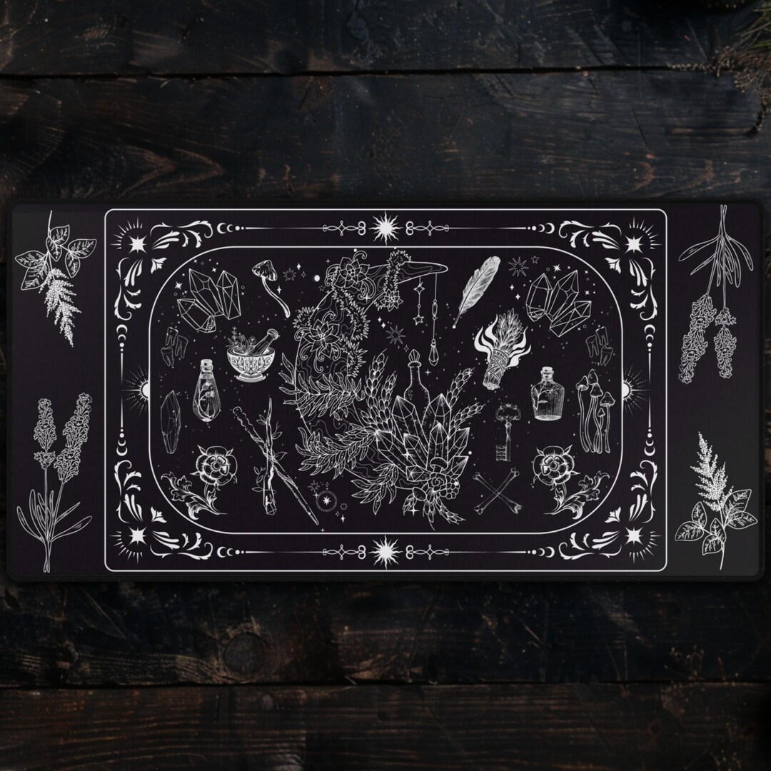 Occult Mousepad Gothic Dark Academia Desk Mat Mouse Keyboard Pad ...