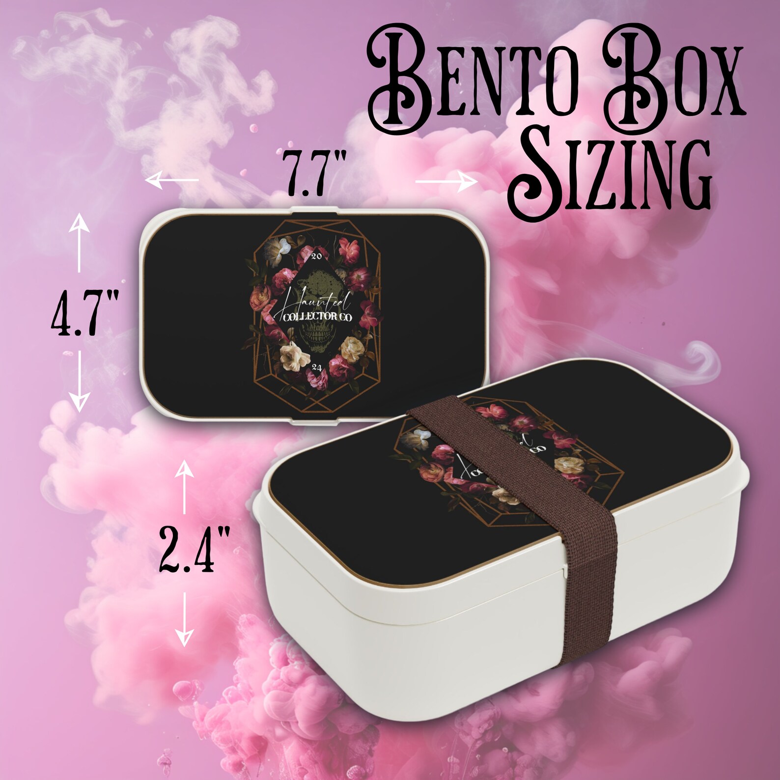 Black Floral Bento Box Dark Academia Plant Forest Lunch Accessory ...