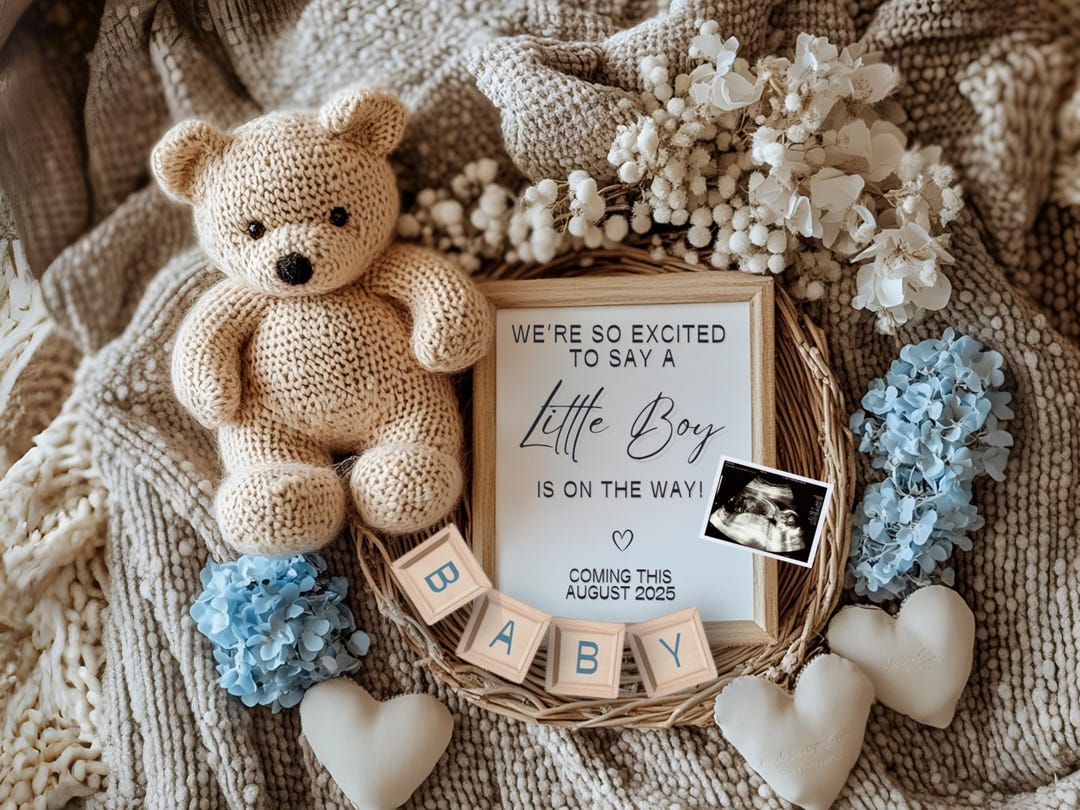 Its a Boy Pregnancy Announcement Digital Baby Boy Announcement Blue ...