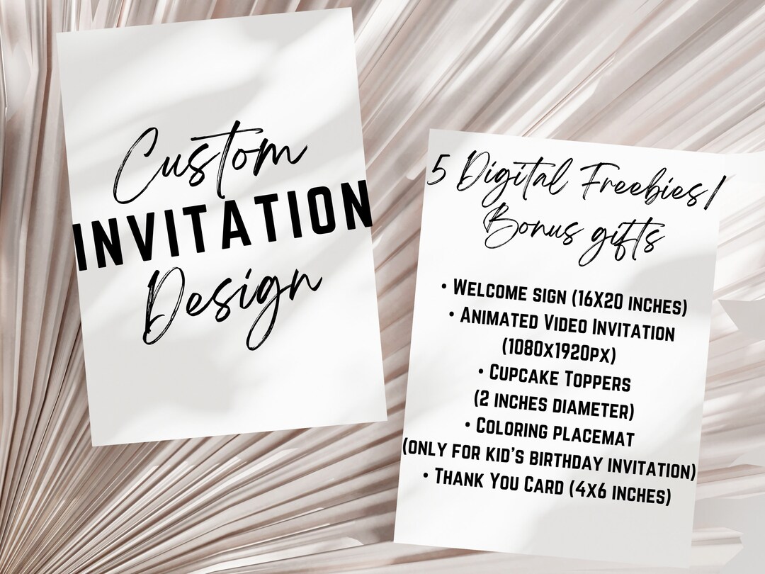 Custom Invitation Digital Design for Birthday Invite Custom Order for ...