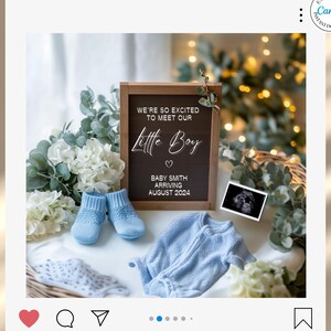 Its a Boy Pregnancy Announcement Digital Baby Boy Announcement Blue ...