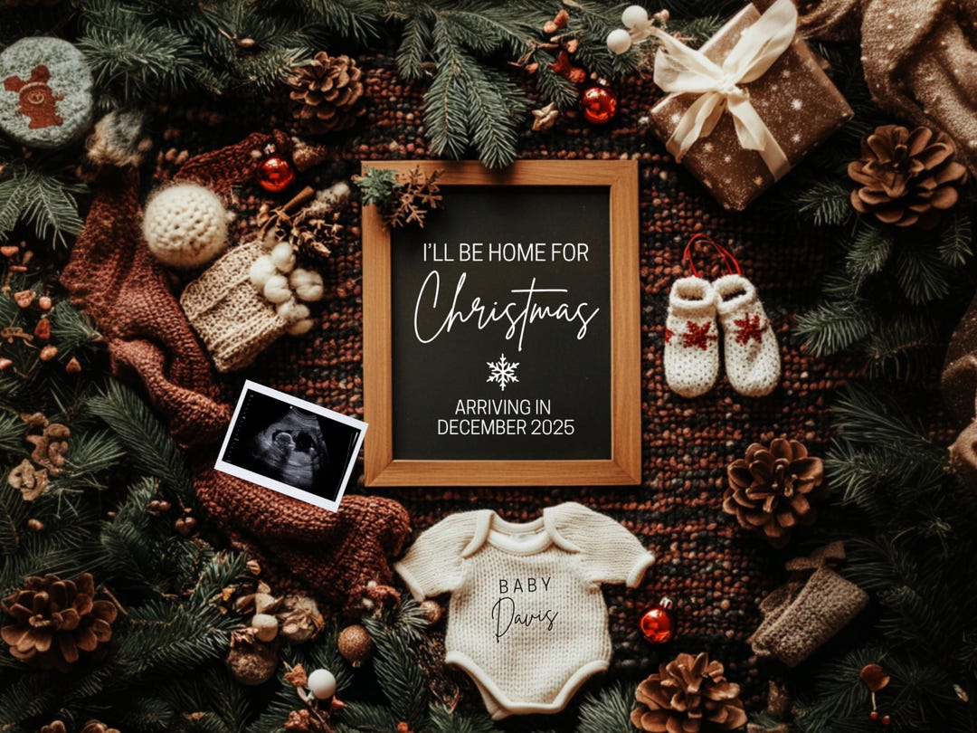 Christmas Pregnancy Announcement Holiday Pregnancy Announcement ...