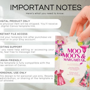 Moo Moos & Margaritas Invitation Digital Ladies Night Invite ...