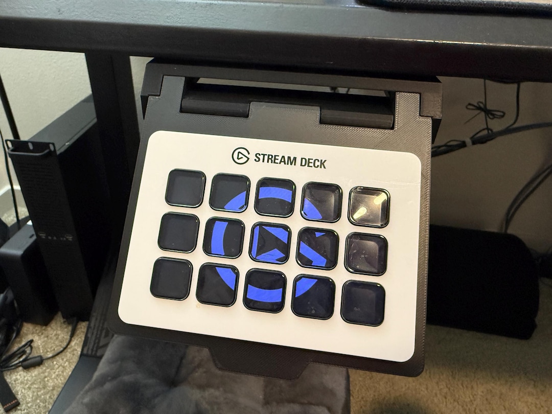 Sliding Under Desk Mount for Elgato Stream Deck MK2 - Compatible With ...
