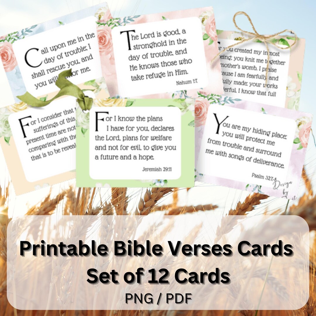 Printable Bible Verse Cards – A Daily Dose of Inspiration - Etsy