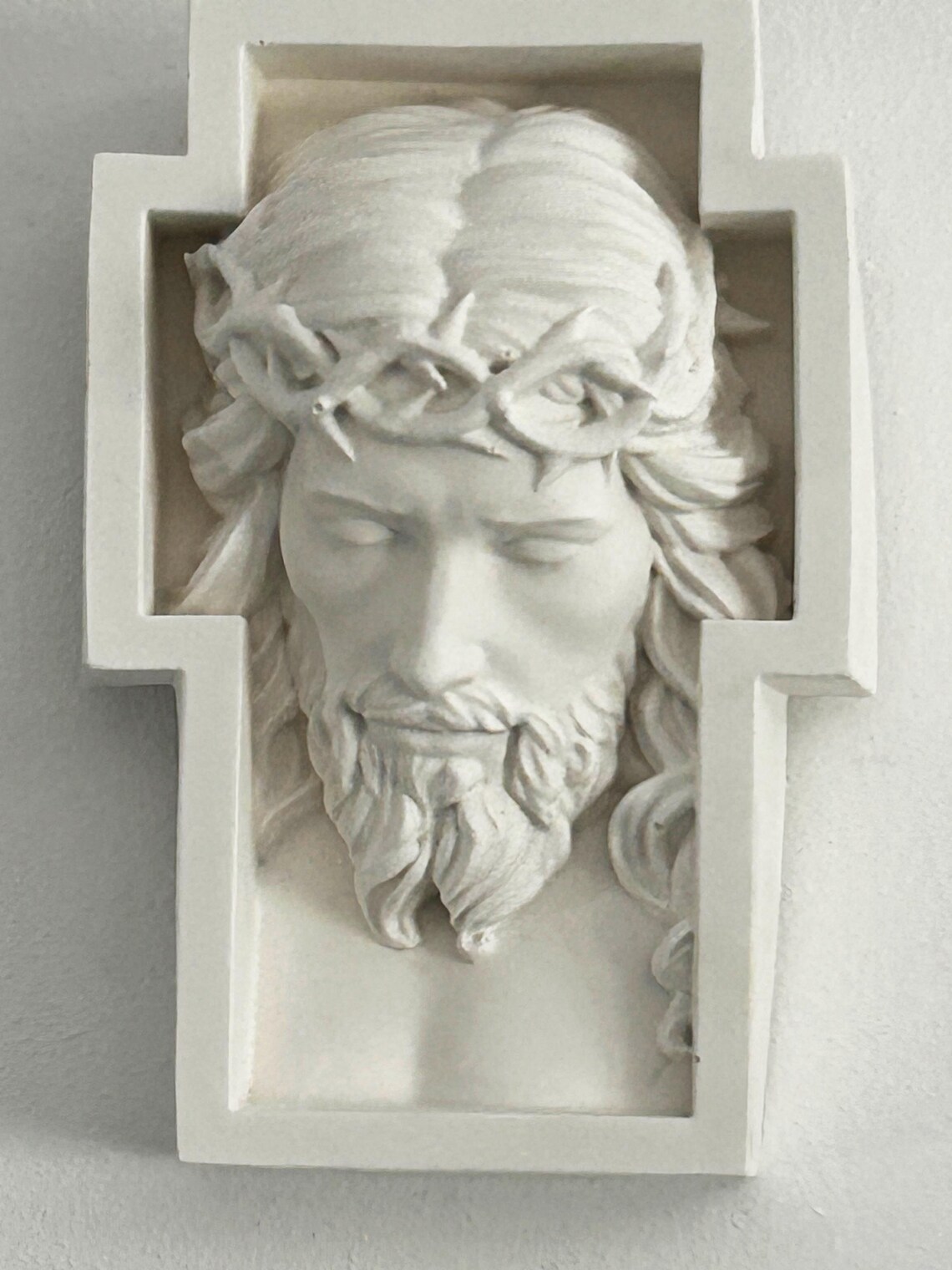 Jesus Christ Porcelain Wall Sculpture Religious Home Decor 15cm X 9cm X ...