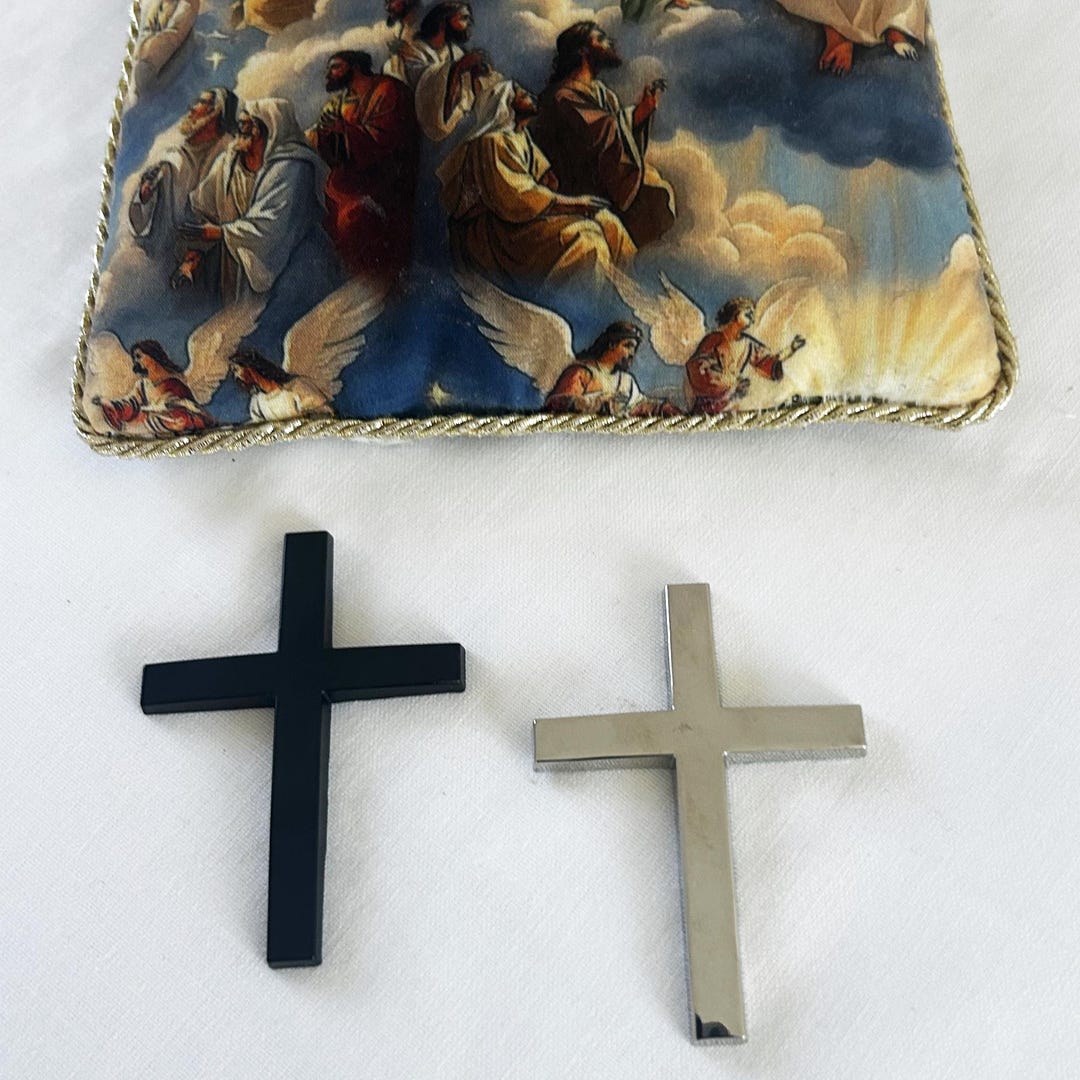 Metal Christian Cross With Adhesive Pad for Car and Home - Etsy