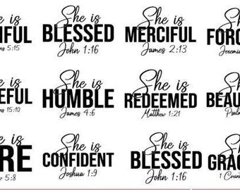 Scripture SVG Bundle, Christian SVG, Faith & Bible Verse Designs - Etsy