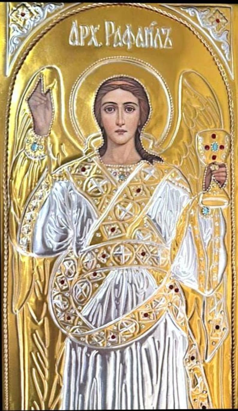 Archangel Raphael the Healler Icon/ Guardian Angel Icon / Saint Rafael ...