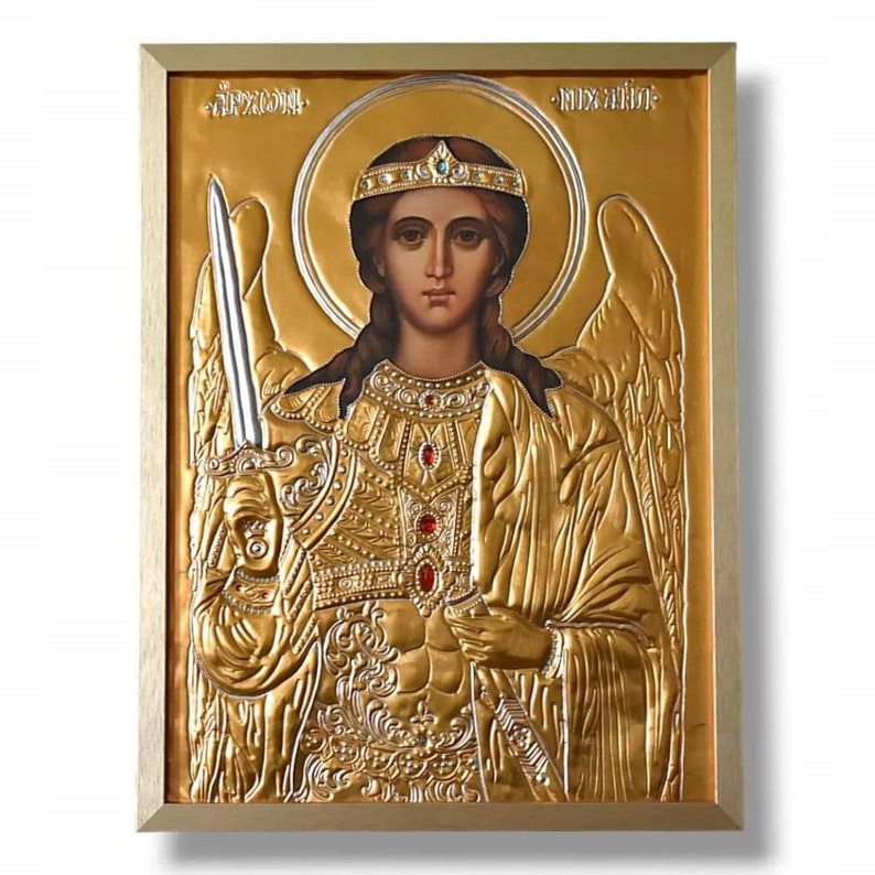Archangel Michael Icon Guardian Michael Icon Saint Michael Icon Greek ...