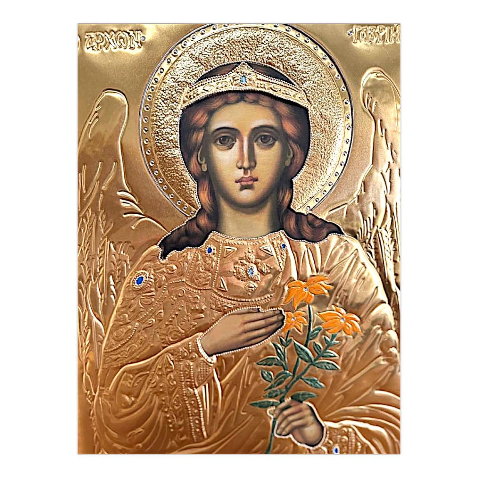 Archangel Gabriel Icon / Guardian Angel Icon / Saint Gabriel Orthodox ...