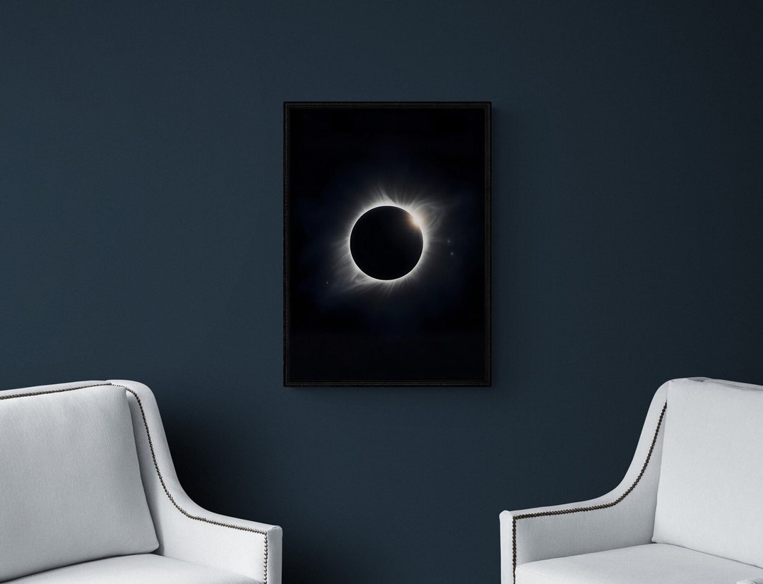 2024 Total Solar Eclipse Framed Poster - Etsy
