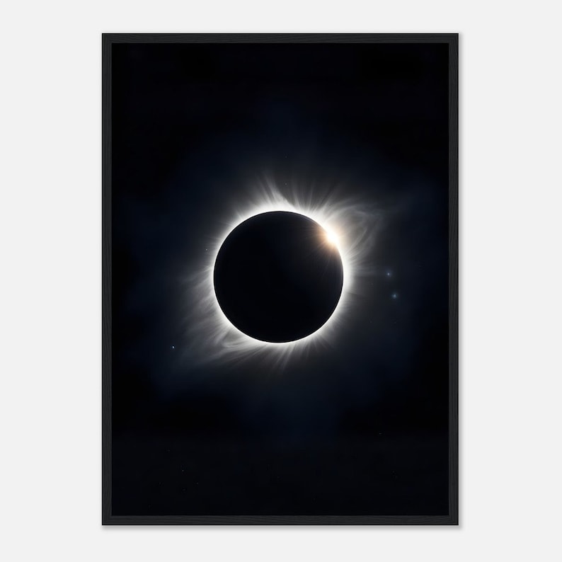 2024 Total Solar Eclipse Framed Poster - Etsy