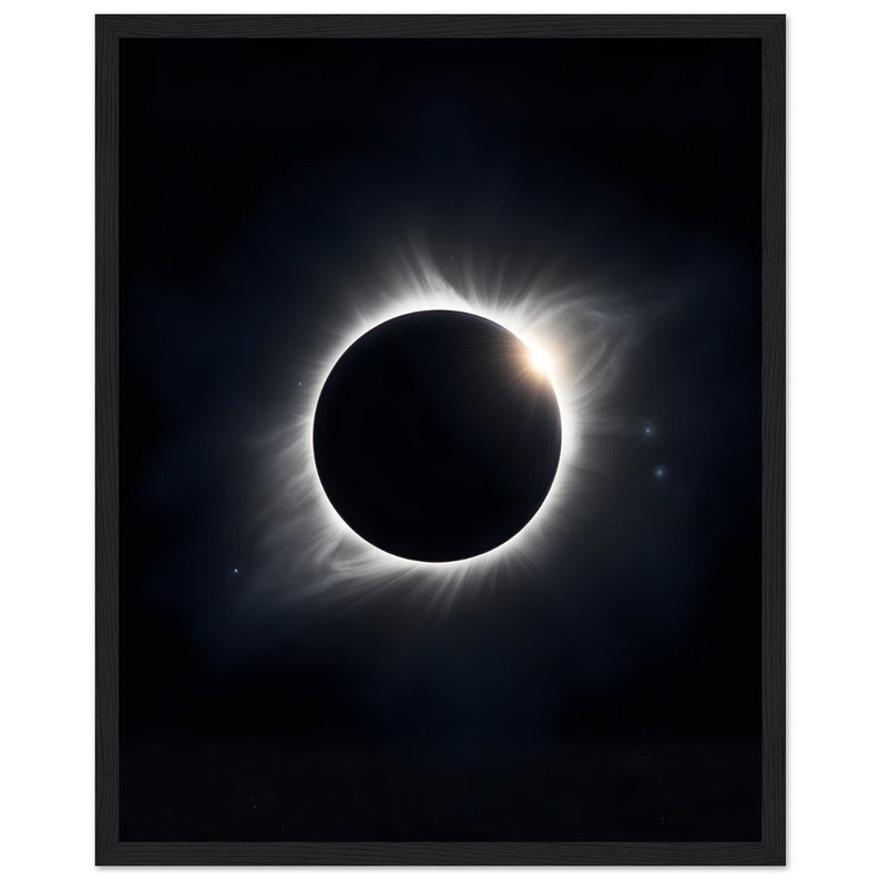 2024 Total Solar Eclipse Framed Poster - Etsy