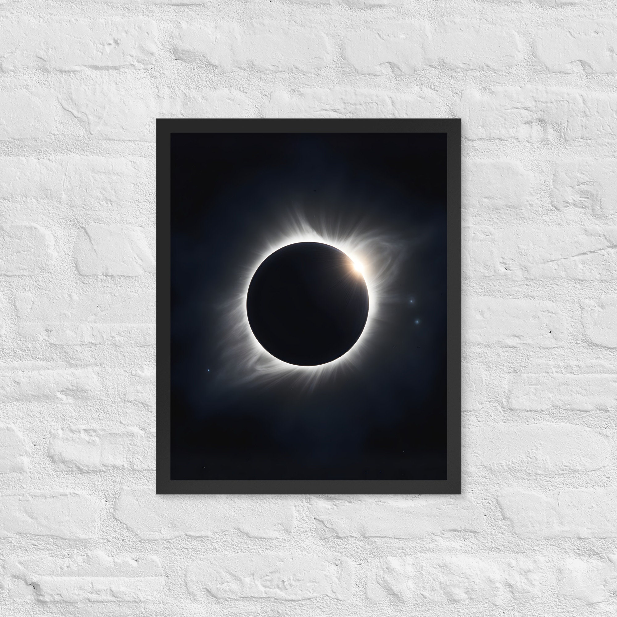2024 Total Solar Eclipse Framed Poster High-quality Wall Art - Etsy