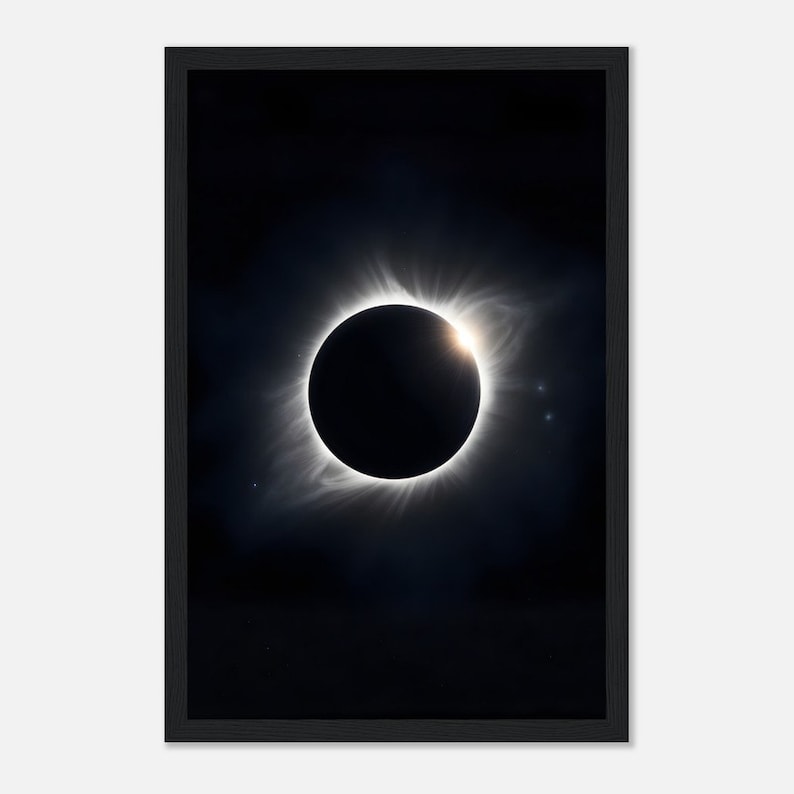 2024 Total Solar Eclipse Framed Poster - Etsy