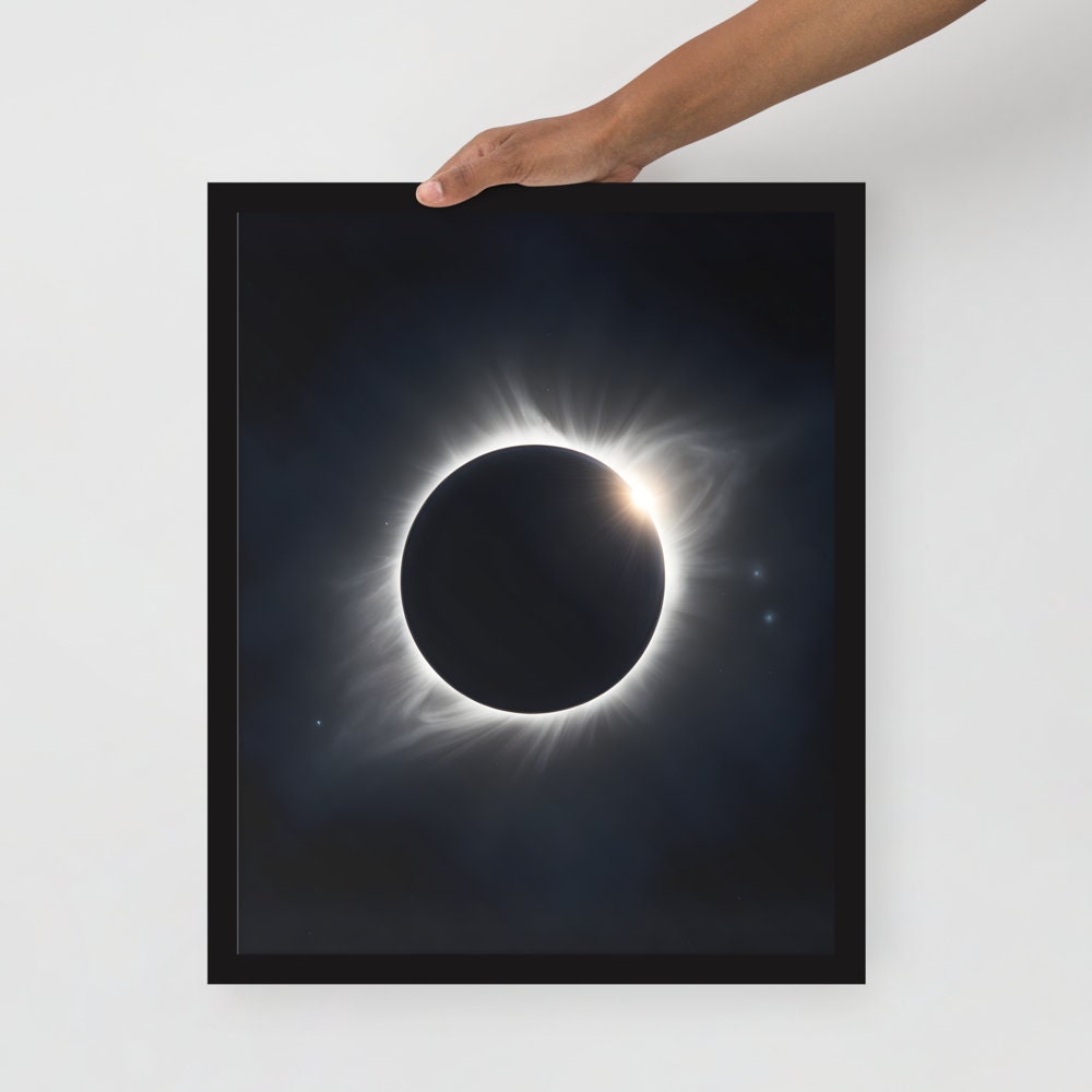 2024 Total Solar Eclipse Framed Poster - Etsy