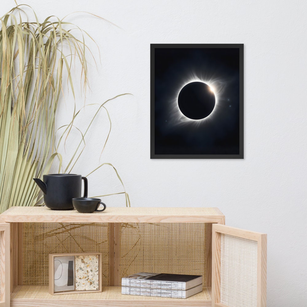 2024 Total Solar Eclipse Framed Poster - Etsy