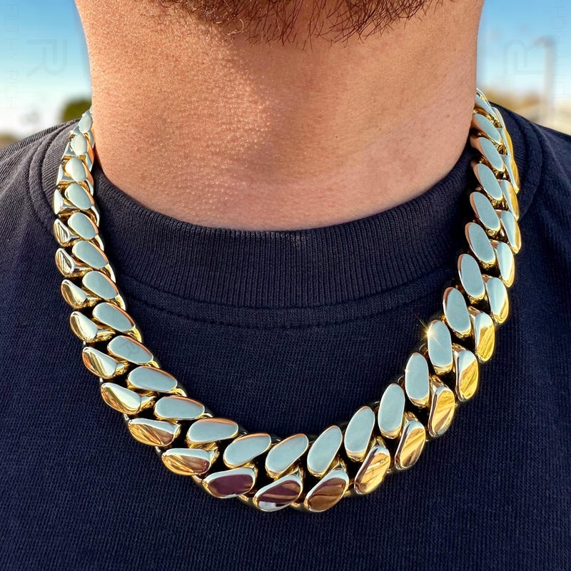 Gold Cuban Chain 20 Inch - Etsy