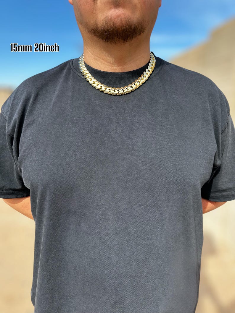 Cuban Link Chain | Solid & Heavy Triple 14k Gold Plated Miami Cuban ...