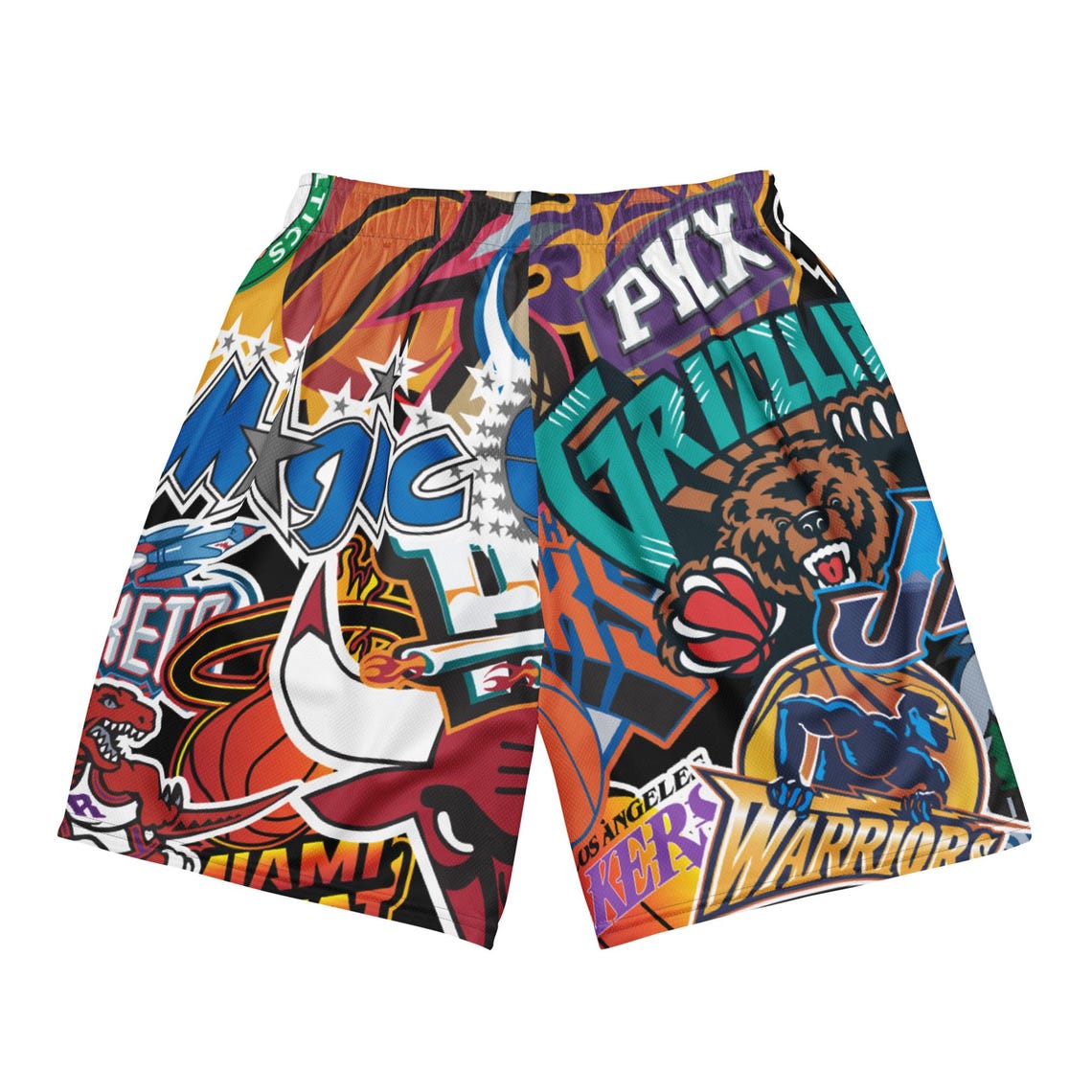 NBA Logo Mashup Mesh Shorts | Graphic Basketball Shorts - Etsy