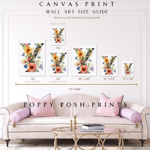 Floral Letter Y Print: Watercolor Flower Alphabet (digital Download) - Etsy
