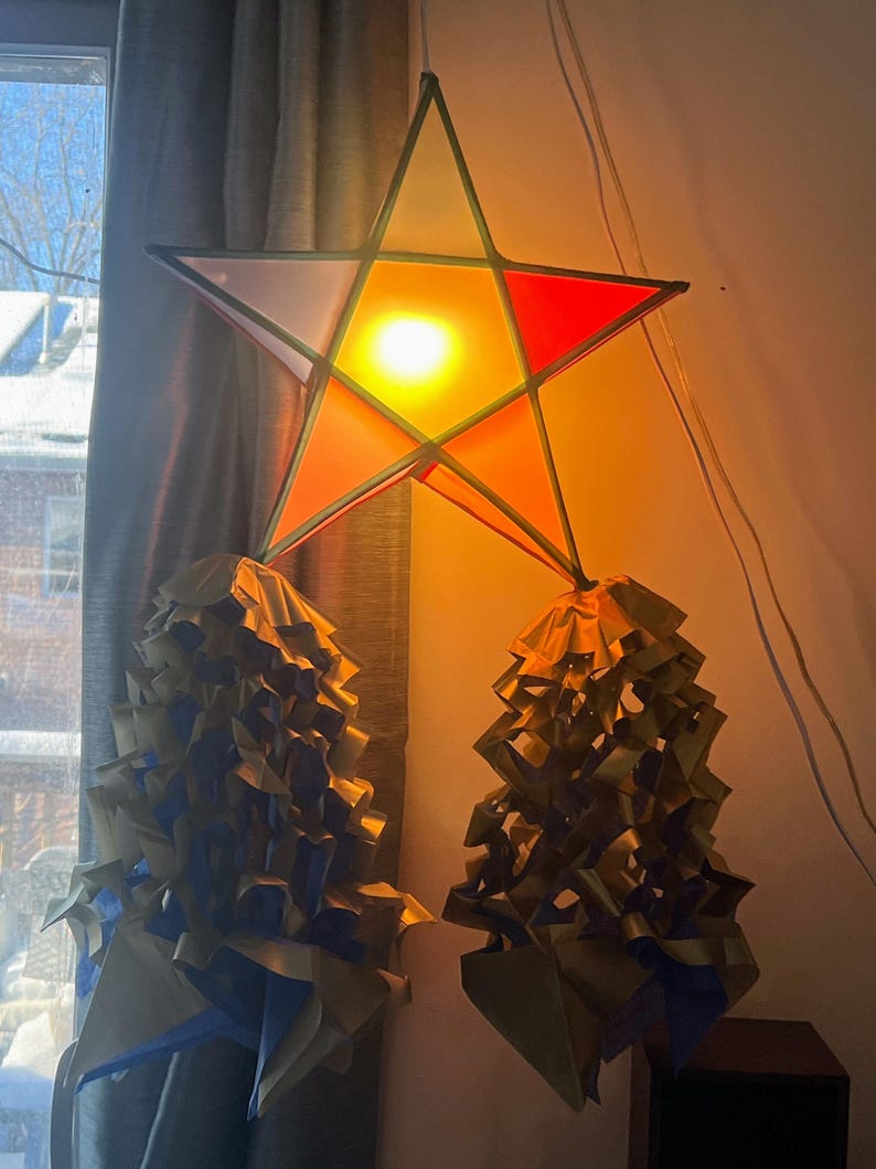 DIY Deluxe 18-inch Parol Kit: Laser Cut Star Puzzle, Filipino Christmas ...