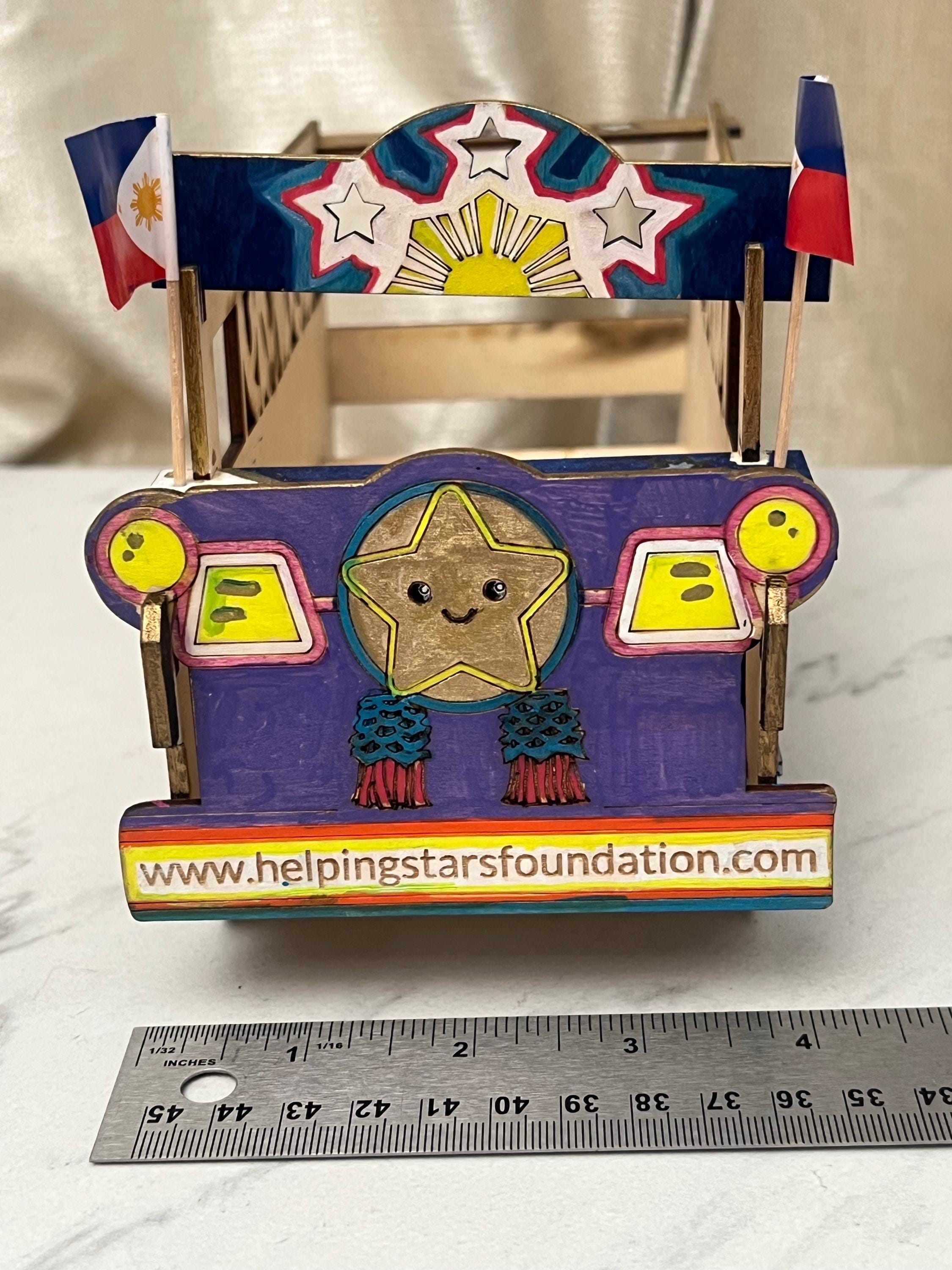 DIY Laser Cut Wooden Jeepney Puzzle Kit: Filipino Craft Project ...