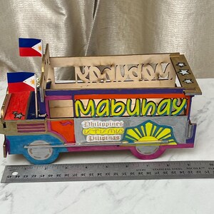 DIY Laser Cut Wooden Jeepney Puzzle Kit: Filipino Craft Project ...