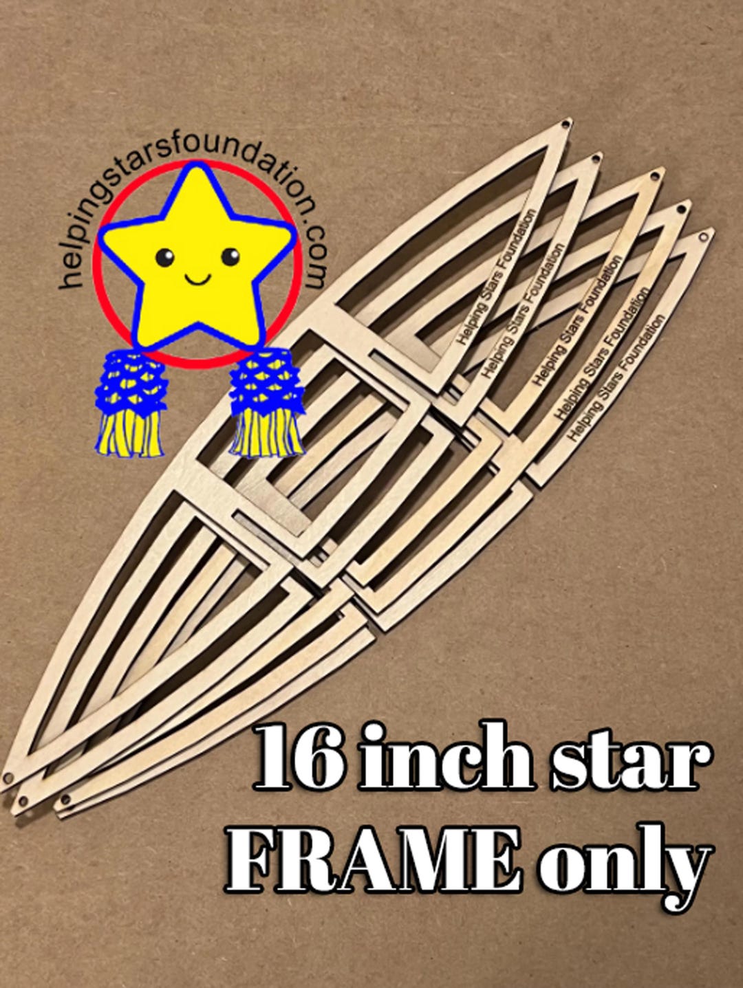 Helping Stars Foundation DIY Parol Star FRAME ONLY, 16 Inch Parol, Diy ...