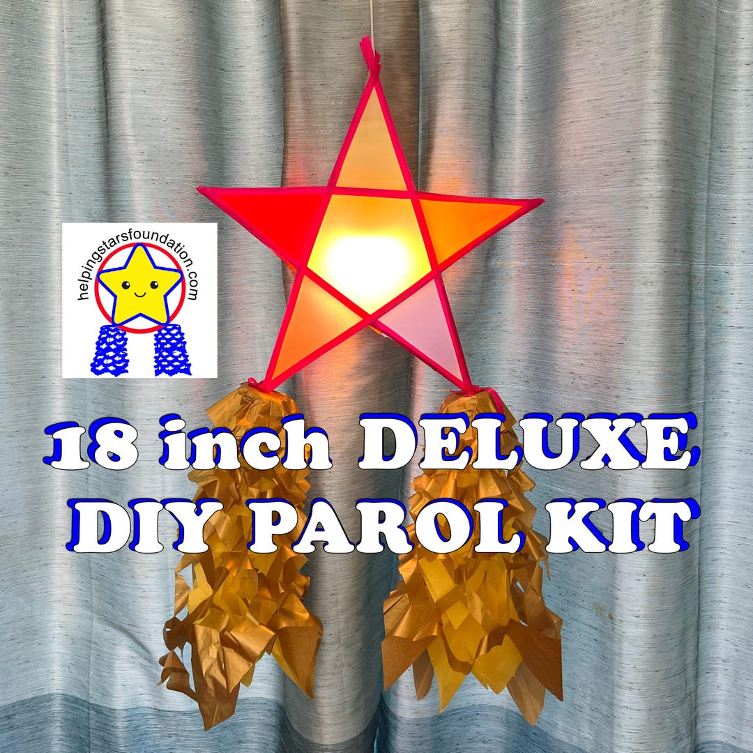 DIY Deluxe 18-inch Parol Kit: Laser Cut Star Puzzle, Filipino Christmas ...