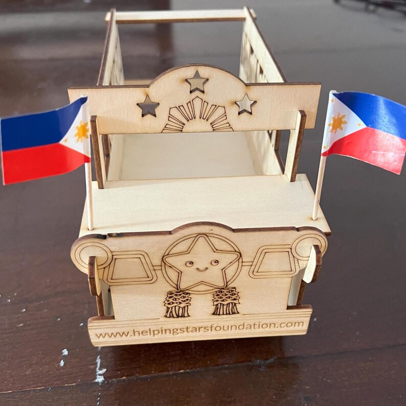 DIY Laser Cut Wooden Jeepney Puzzle Kit: Filipino Craft Project ...