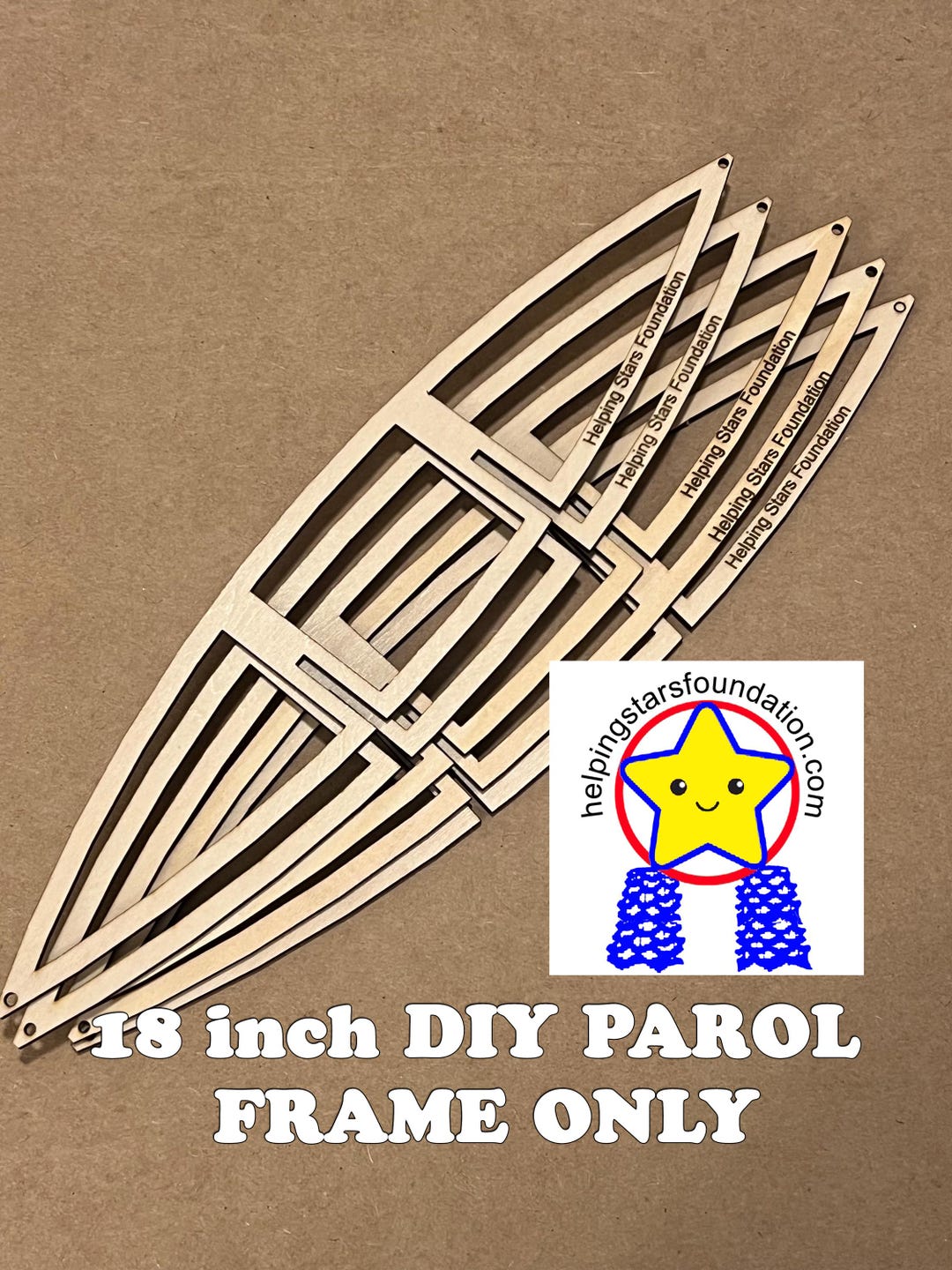 DIY Parol Star Frame: 18-inch Laser Cut Puzzle, Philippines, Christmas ...