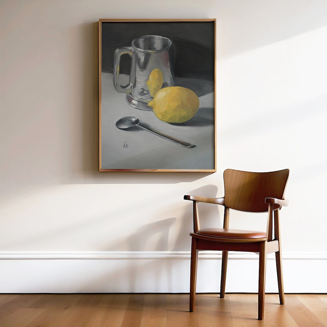 Fruit and Metal Still Life Study, Oil Painting by A. Kendall | Fine Art ...
