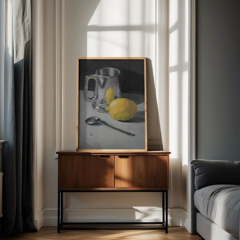 Fruit and Metal Still Life Study, Oil Painting by A. Kendall | Fine Art ...
