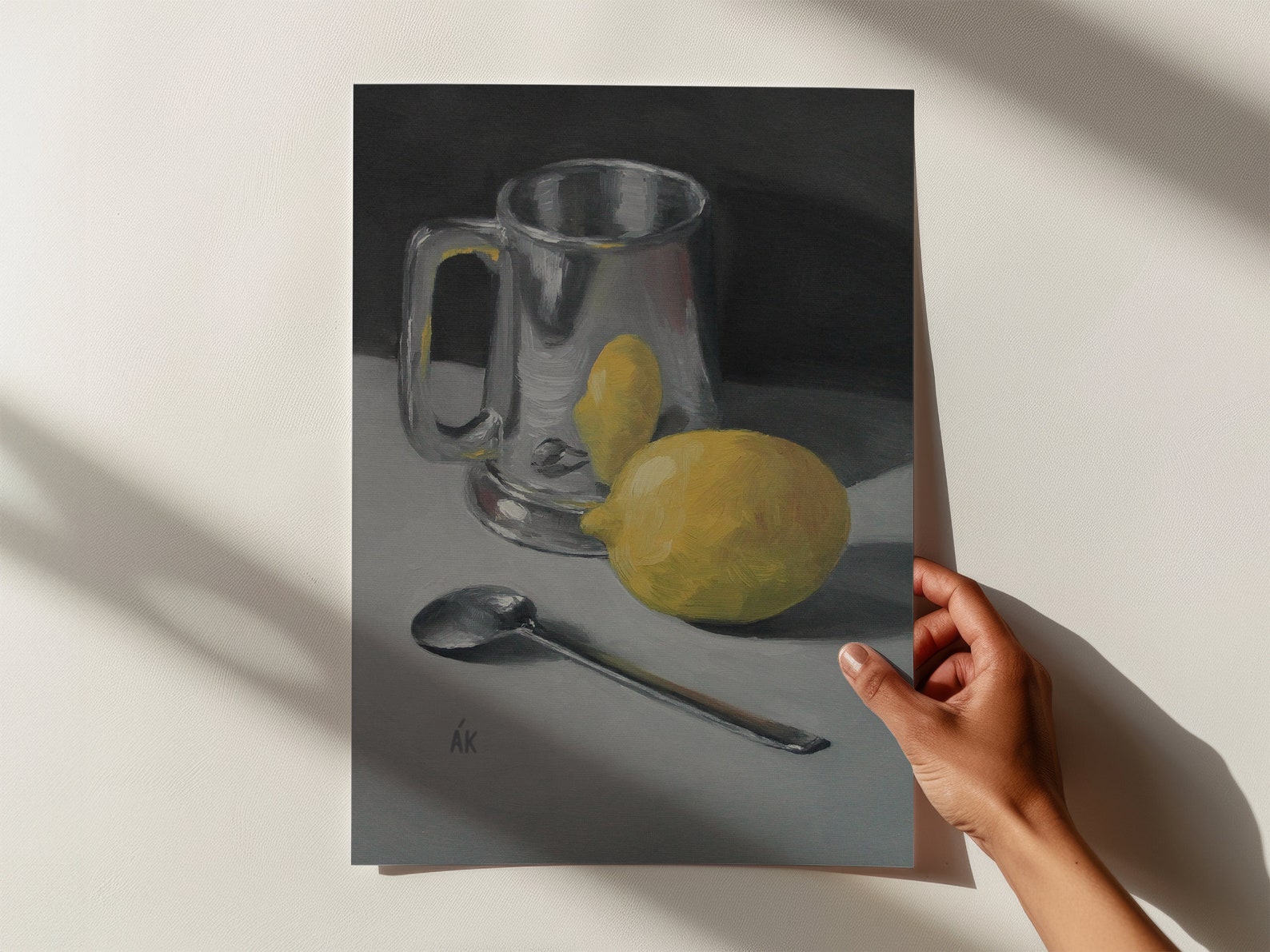 Fruit and Metal Still Life Study, Oil Painting by A. Kendall | Fine Art ...