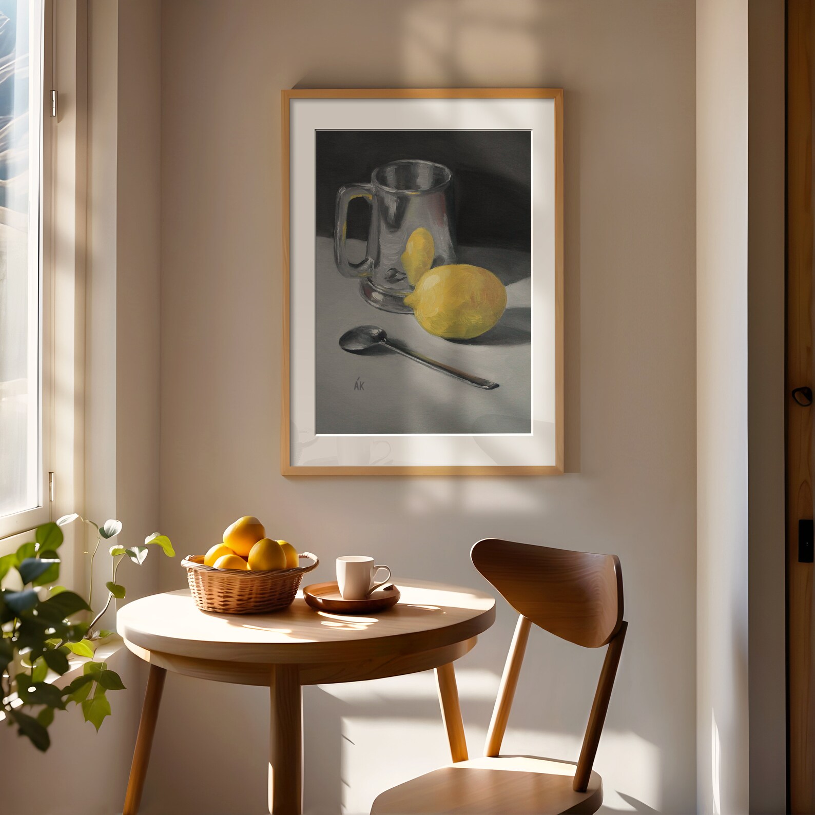 Fruit and Metal Still Life Study, Oil Painting by A. Kendall | Fine Art ...